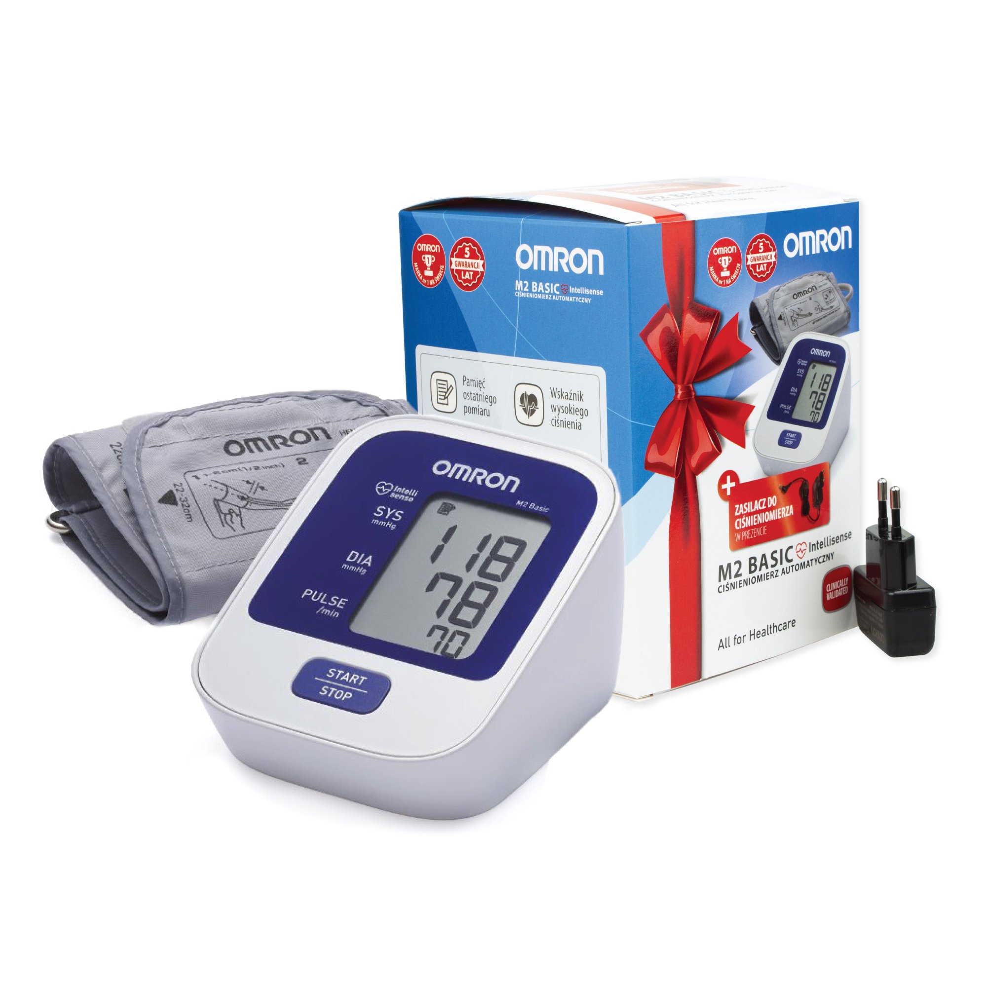 Tlakoměr OMRON M2 BASIC HEM-7120 + síťový adaptér